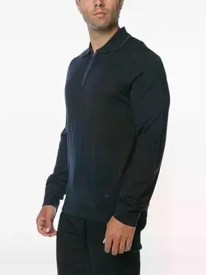 Emporio Armani Travel Essential Smooth Wool Polo Collar Sweater