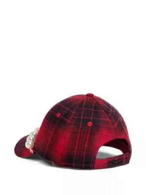 Essentiel Antwerp Kross Check Faux-pearl Baseball Cap