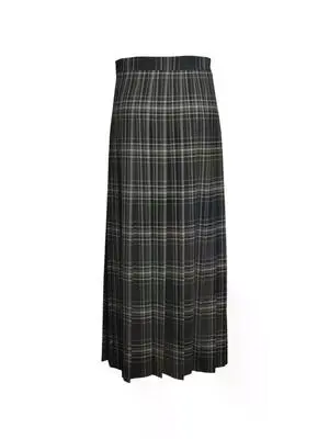 Max Mara Wool Batavia Pleated Skirt Dark