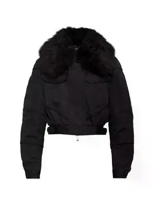 Dsquared2 Faux-fur Collar Cropped Jacket