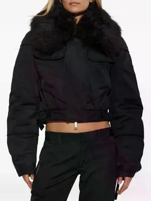 Dsquared2 Faux-fur Collar Cropped Jacket