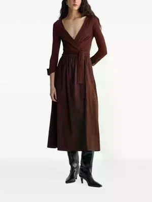 Diane Von Furstenberg Ballerina Wrap-style Belted Midi Dress