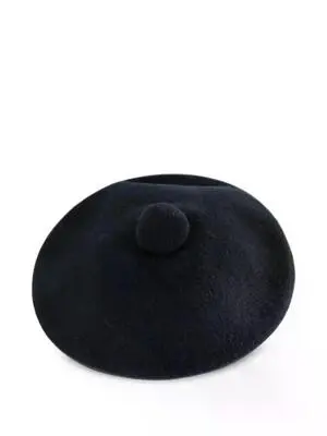 MARGARET HOWELL Mhl. Tam O Shanter Wool Beret - Black