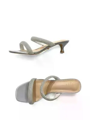 TWENTY FOURHAITCH Crystal-embellished Double-strap Sandals