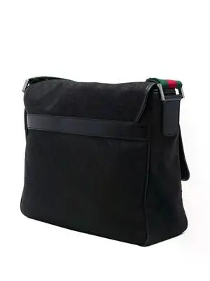 Gucci 2016-2026 Gg Canvas Web Flap Messenger Bag Crossbody Bag