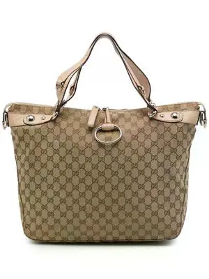 Gucci 2016-2026 Gg Canvas Icon Bit Satchel - Neutrals