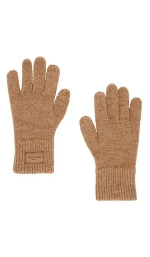 Rag & Bone Blake Wool Blend Gloves In Tan - Camel