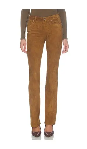 FRAME The Suede Rodeo Pant In Brown - Saddle