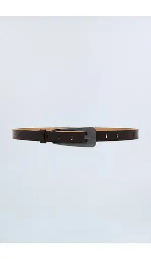 Revolve Revolve Los Angeles Mini Grande Belt In Burgundy. Burgundy Python Print