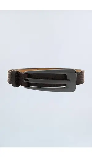 Revolve Mini Grande Belt In Burgundy - Burgundy Python Print