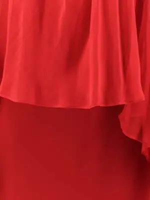 Alberta Ferretti Viscose Long Dress With Voile Cape