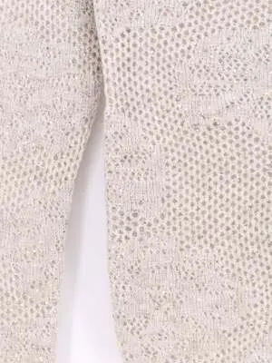 Brunello Cucinelli Mohair And Virgin Wool Blend Sweater With Allover Dazzling Detail