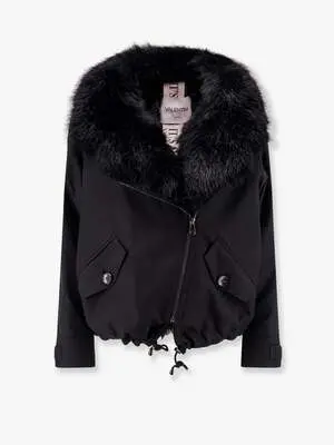 VALENTINI 1972 Cotton Parka With Faux Fur Lining - Black