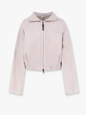 Brunello Cucinelli Virgin Wool Bomber With Drawstring