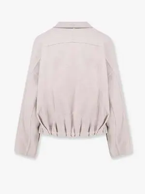 Brunello Cucinelli Virgin Wool Bomber With Drawstring