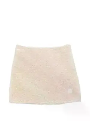 Moncler Fleece Logo-patch Mini Skirt - Neutrals