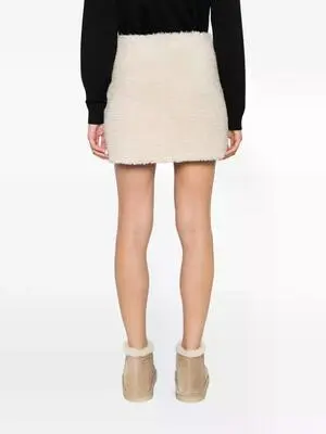 Moncler Fleece Logo-patch Mini Skirt - Neutrals