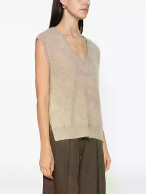 ABSOLUT CASHMERE Marilou V-neck Cashmere Vest - Neutrals