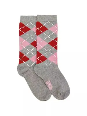 Essentiel Antwerp Argyle Crystal-embellished Socks