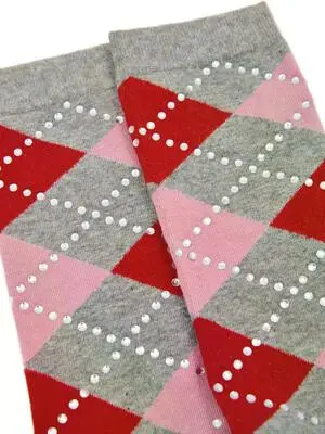 Essentiel Antwerp Argyle Crystal-embellished Socks