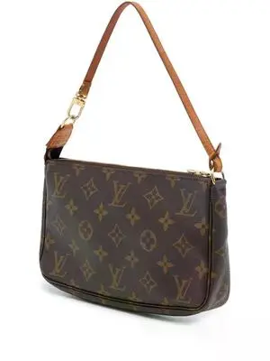 LOUIS VUITTON 2000 Monogram Pochette Accessoires Shoulder Bag - Brown