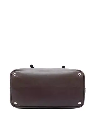 Prada 2000-2013 Large Bicolor City Calf Double Flap Satchel