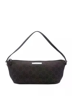 Gucci 2000-2015 Gg Denim Boat Shoulder Bag - Brown