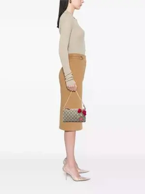 Gucci 2000-2015 Gg Supreme Face Embellished Wallet On Chain Crossbody Bag - Neutrals
