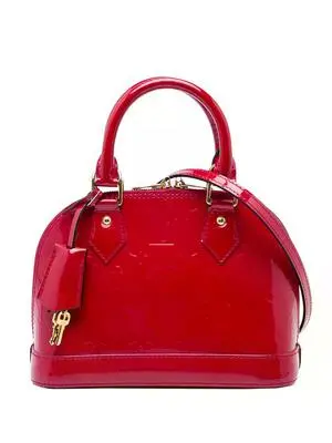 LOUIS VUITTON 2013 Monogram Vernis Alma Bb Satchel - Red