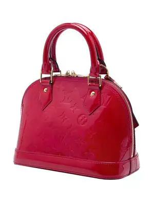 LOUIS VUITTON 2013 Monogram Vernis Alma Bb Satchel - Red