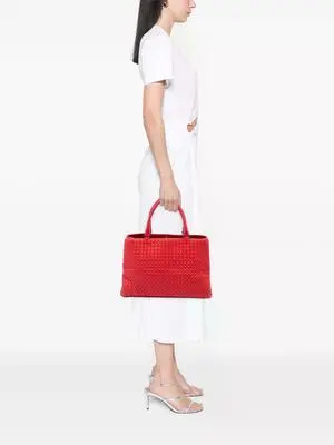 Bottega Veneta 2012-2026 Nappa Intrecciato Milano Tote Bag - Red
