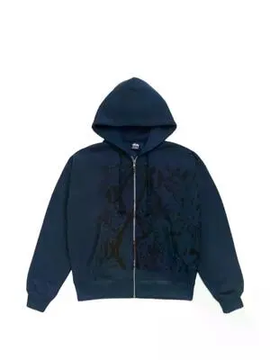 StÜssy Snakeskin-print Zip-up Hoodie