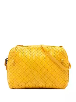 Bottega Veneta 2012-2026 Nappa Intrecciato Nodini Crossbody Bag - Yellow