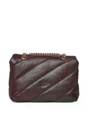 Pinko Small Love Quilted Leather Shoulder Bag