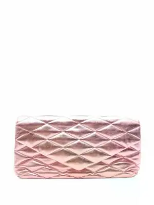 Saint Laurent 2010s Quilted Leather Clutch Bag - Pink