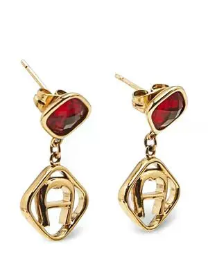 AIGNER Logo Drop Earrings