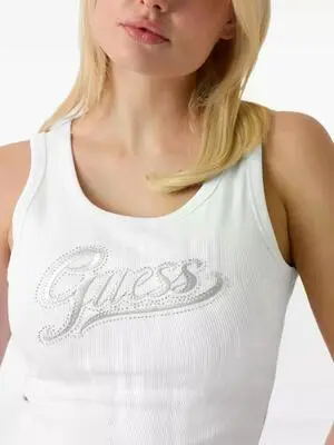 Guess Embroidered Logo Tank Top - White