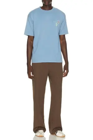 Drole De Monsieur Esquisse Slogan Tee Shirt In Blue