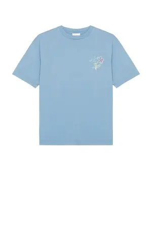 Drole De Monsieur Esquisse Slogan Tee Shirt In Blue