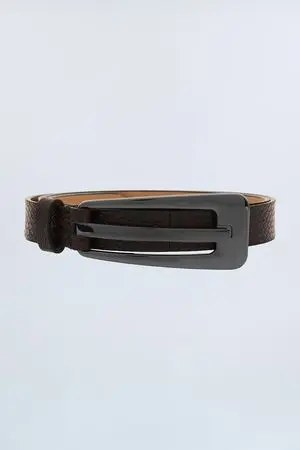 Revolve Mini Grande Belt In Burgundy - Burgundy Python Print