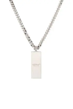 Off-White Diag Necklace In Metallic