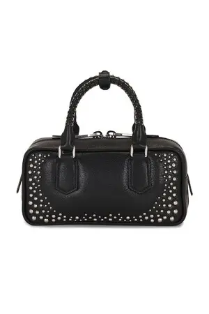 Miu Miu Studded Arcadie Bag In Black - Nero