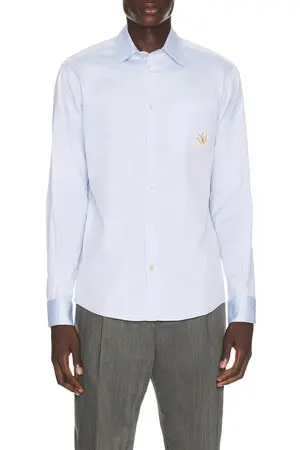 Valentino Garavani Long Sleeve Shirt In Blue