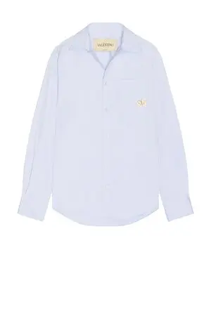 Valentino Garavani Long Sleeve Shirt In Blue
