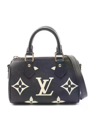 LOUIS VUITTON Monogram Empreinte Nano Speedy Handbag - Black