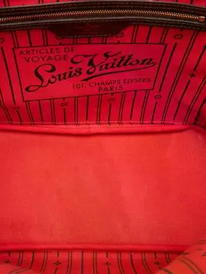 LOUIS VUITTON 2012 Damier Ebene Neverfull Mm Tote Bag