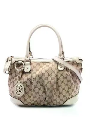 Gucci 2016-2026 Gg Canvas Sukey Satchel - Neutrals