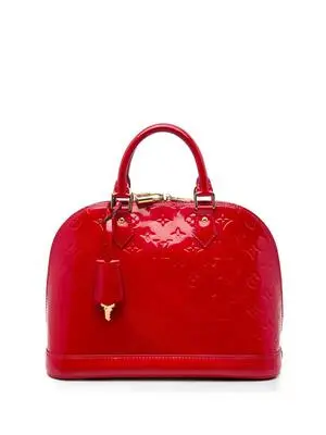 LOUIS VUITTON 2014 Monogram Vernis Alma Pm Handbag - Red