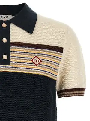 Casablanca Café Culture' Polo Shirt - Multicolor