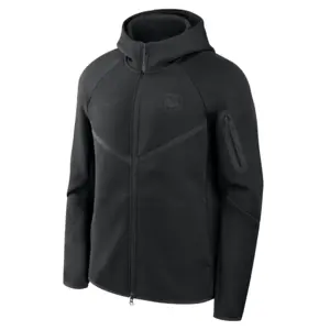 Nike Georgia Tech Fleece College Full-zip Hooded Jacket - Black